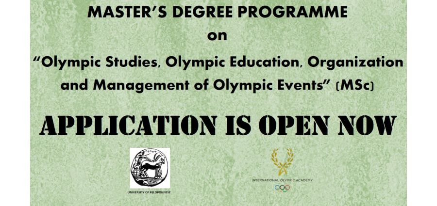 Master's Degree Programme on "Olympic Studies, Olympic Education ...